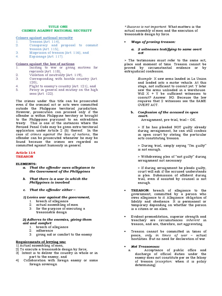 Callanta Reviewer | PDF | Treason | Piracy