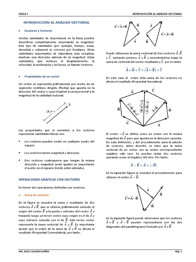 Análisis Vectorial | PDF | Vector Euclidiano | Espacio vectorial