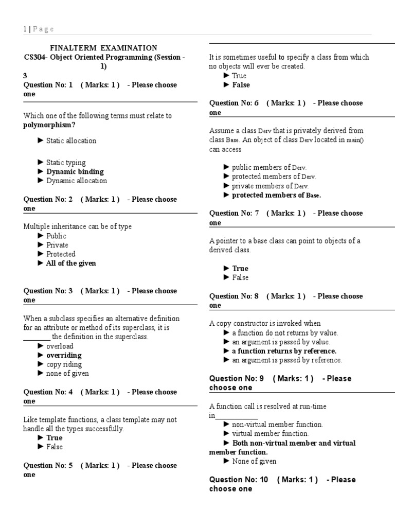 Cs304 Current Final Term Paper Solved Pdf Class Computer 0068