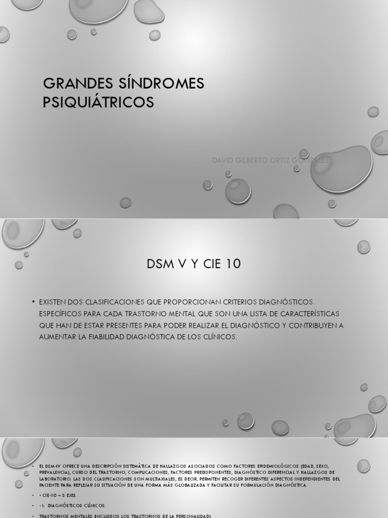 Grandes Sindromes Psiquiatricos | PDF | Psicosis | Esquizofrenia