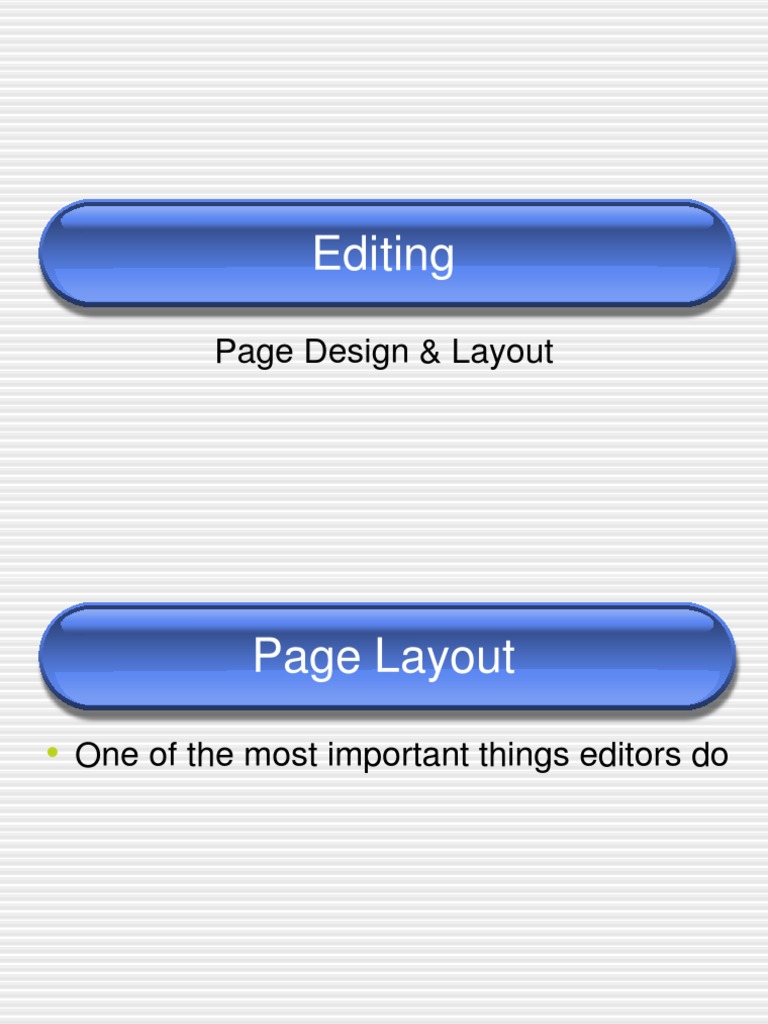 Editing: Page Design & Layout | PDF | Page Layout