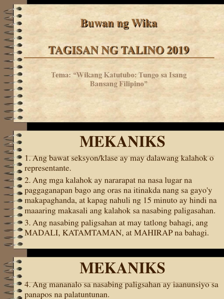 Tagisan NG Talino | PDF