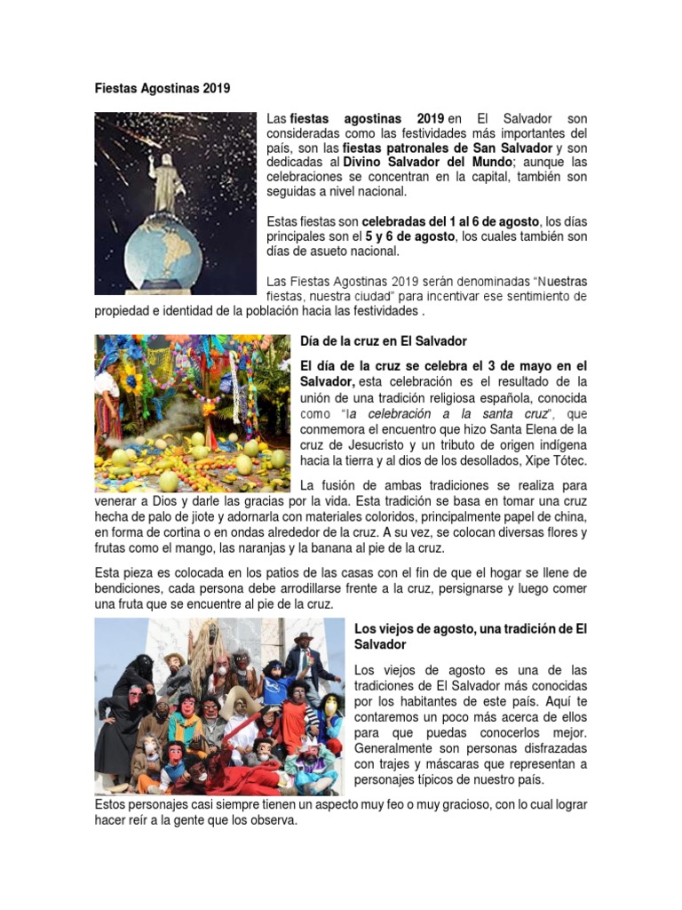 20 Tradiciones de El Salvador | El Salvador