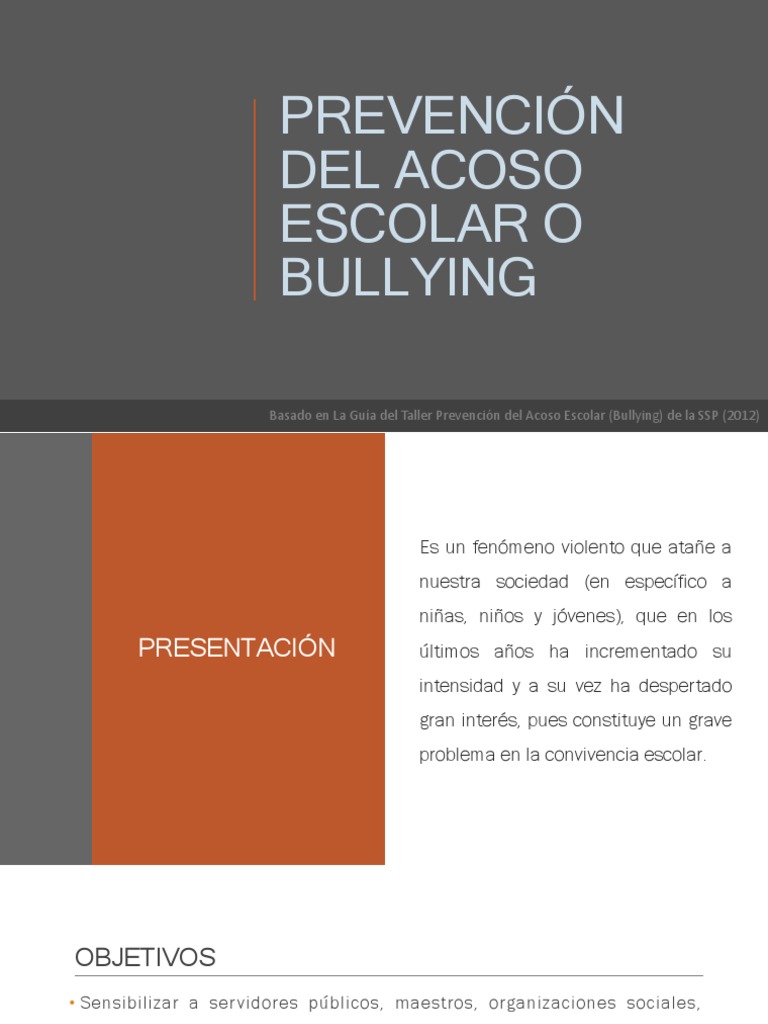 Prevención del Acoso Escolar | PDF | Violencia | Abuso infantil