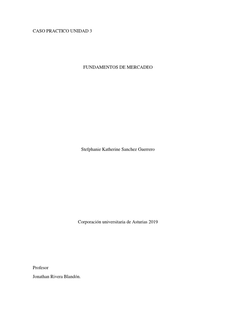 Caso Practico Unidad 3 | PDF | Nike | Marca