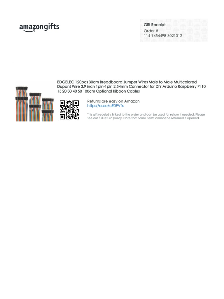 Amazon Gift Receipt | PDF