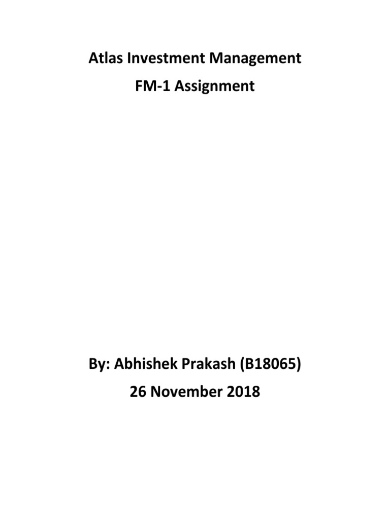 Atlas Investment Management | PDF | Bond Duration | Bonds (Finance)