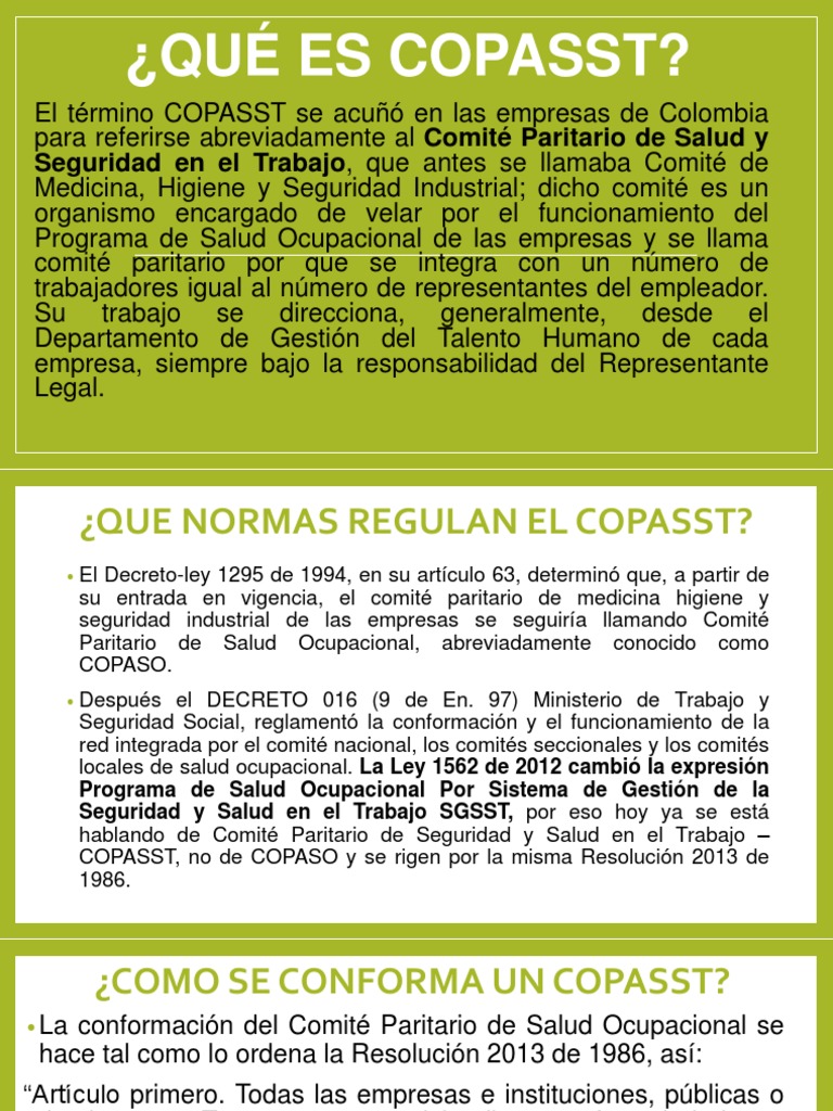 Copasst y Cocolab | PDF | Seguridad y salud ocupacional | Labor