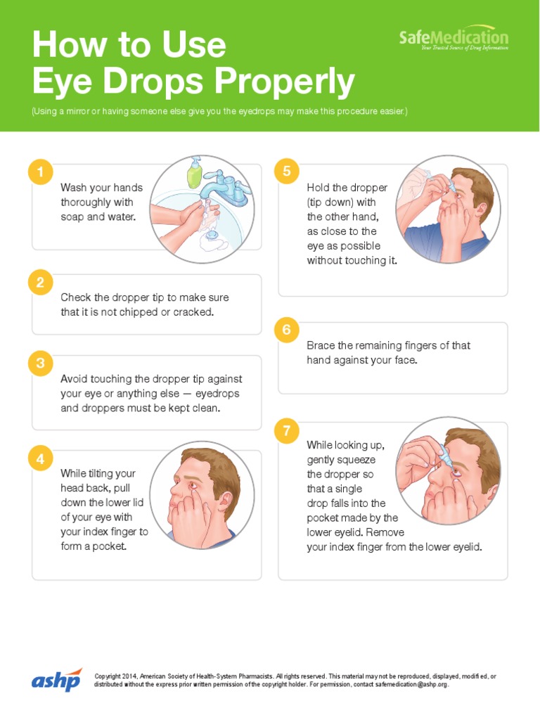 How To Use Eye Drops Properly | PDF