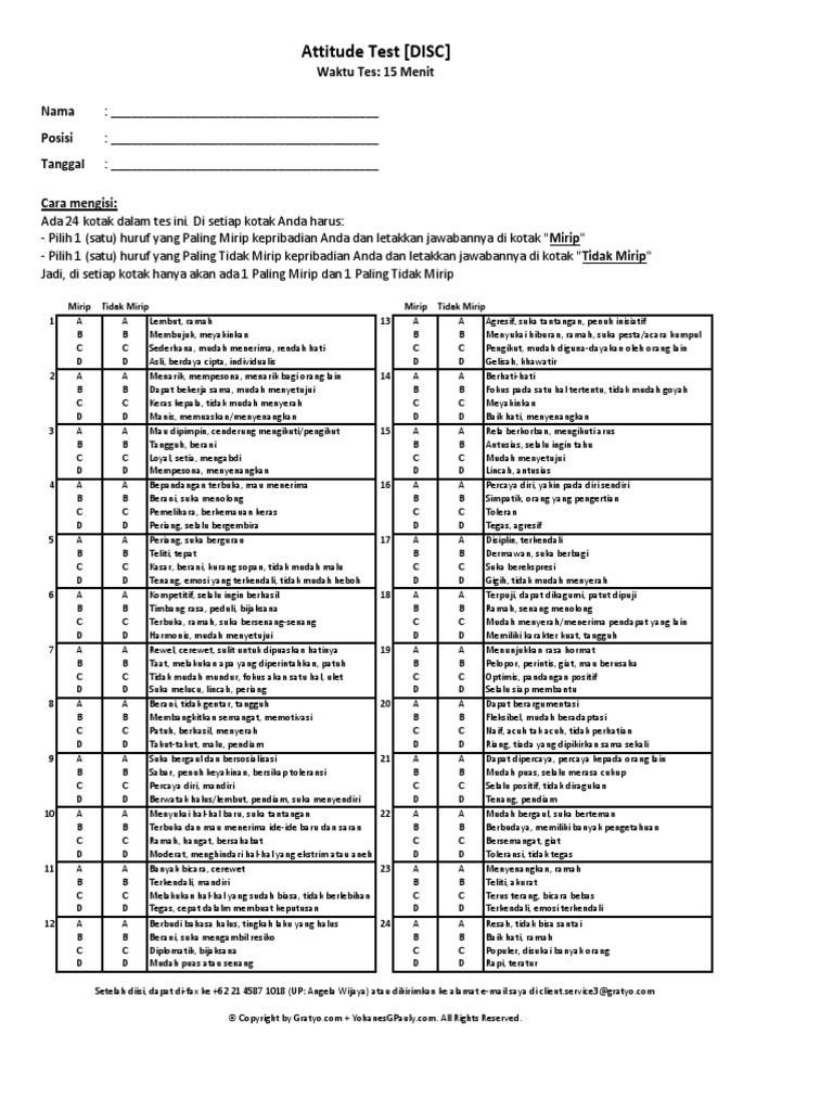 Download Soal Test Disc - Dunia Belajar