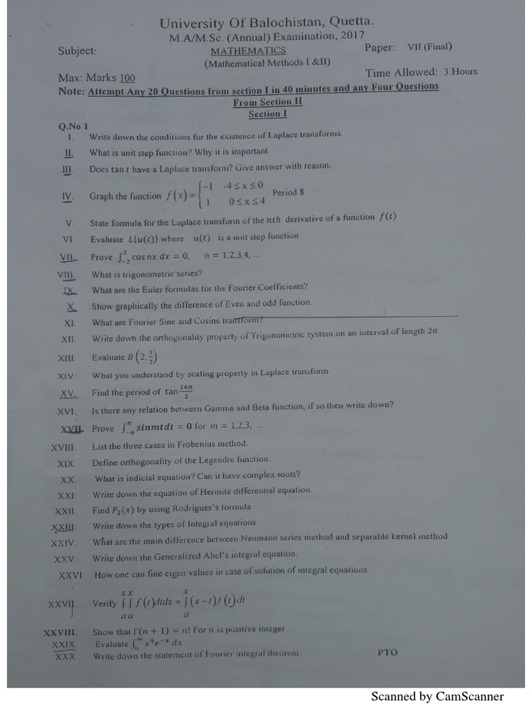 P D E Past Papers | PDF