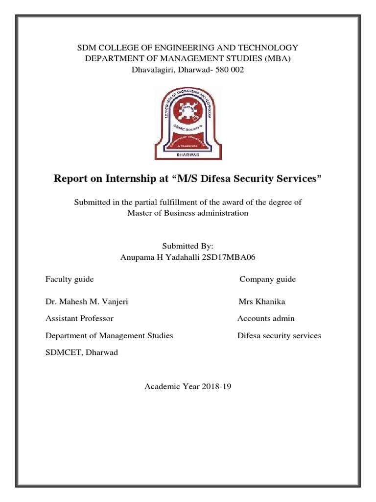 MIP Report Anupama (2SD17MBA06) PDF | PDF | Invoice | Salary