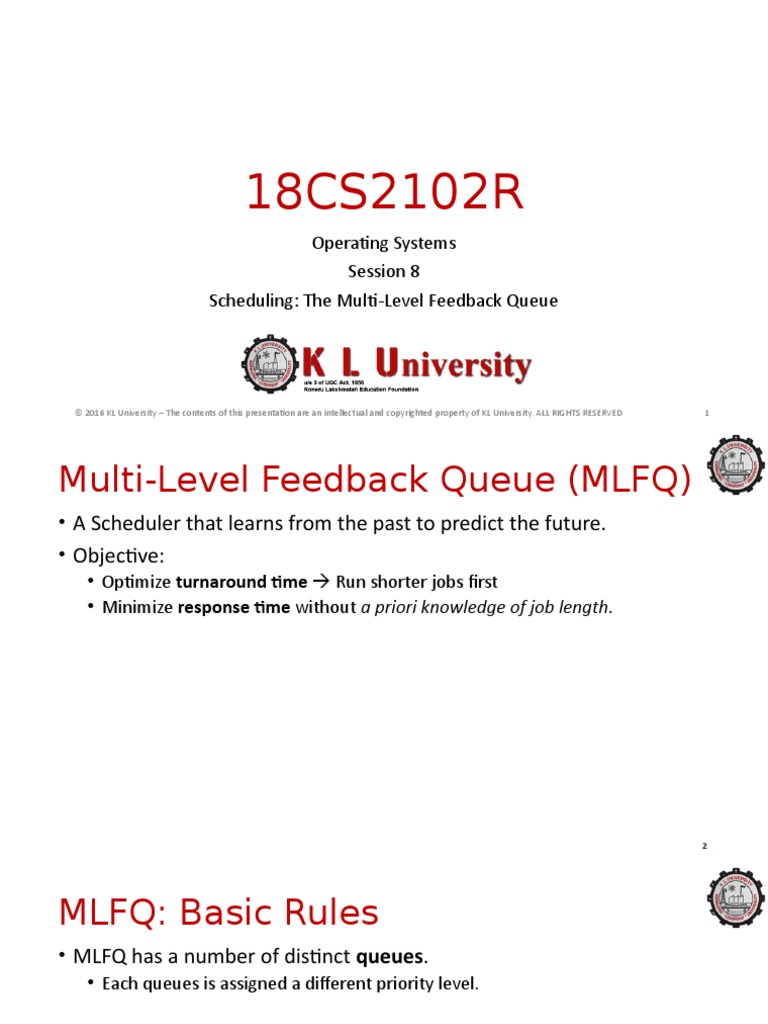 Multi Level Feedback Scheduling | PDF | Scheduling (Computing) | Computer Engineering