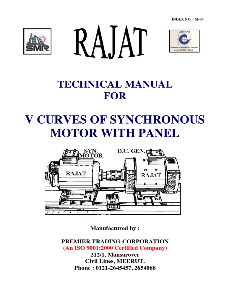 099 V Curves of Syn Motor With Elect Loading Dol Starter Without ...