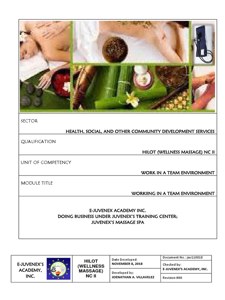 CBLM Basic Work in A Team Environment | PDF | Leadership | Work–Life Balance