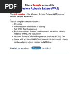 WAB-R - Aphasia Quotient PDF | PDF | Aphasia | Neuroscience