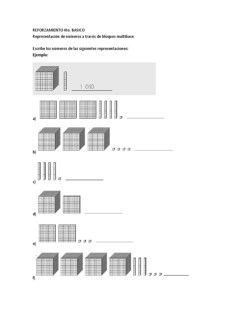 Representación de Numeros A Traves de Bloques Multibase | PDF