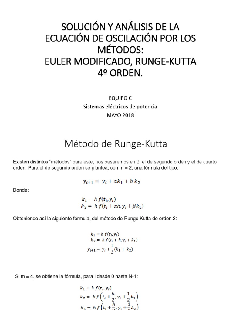 Swing Equation Solution | PDF | Análisis numérico | Ecuaciones