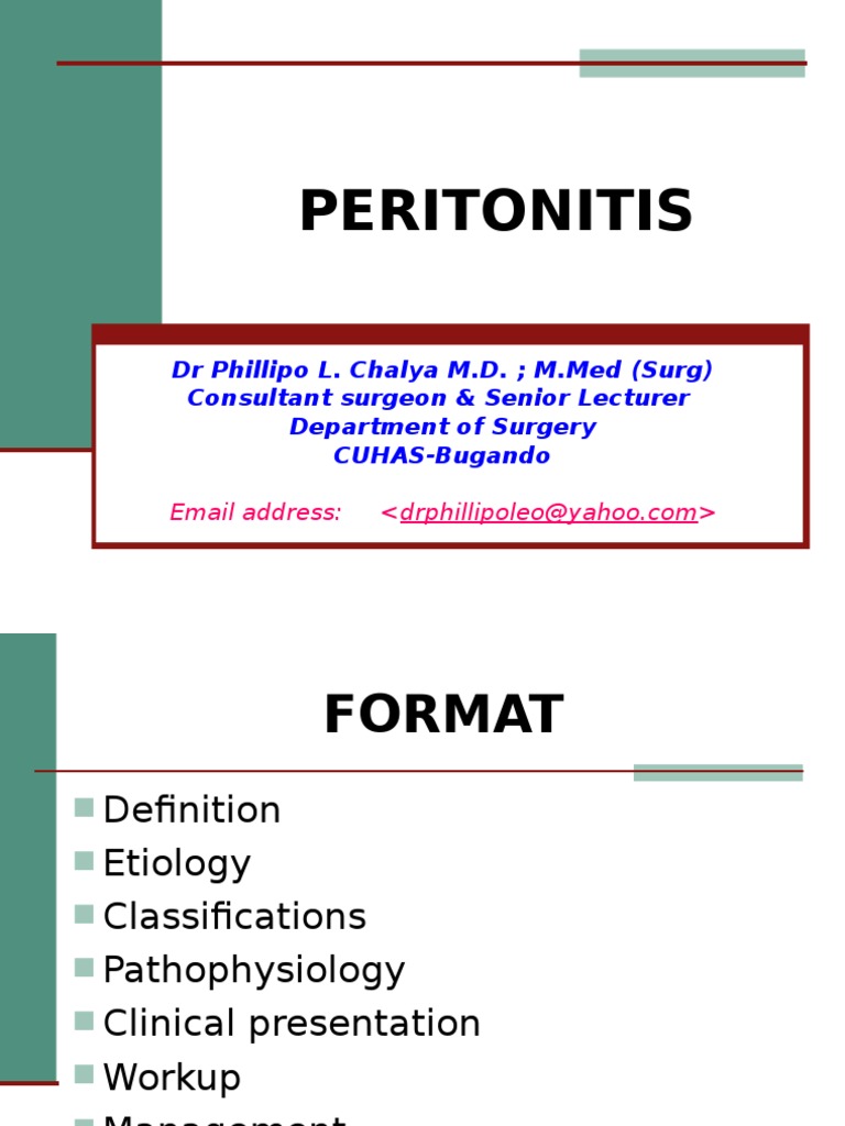 PERITONITIS | PDF | Peritoneum | Medical Imaging