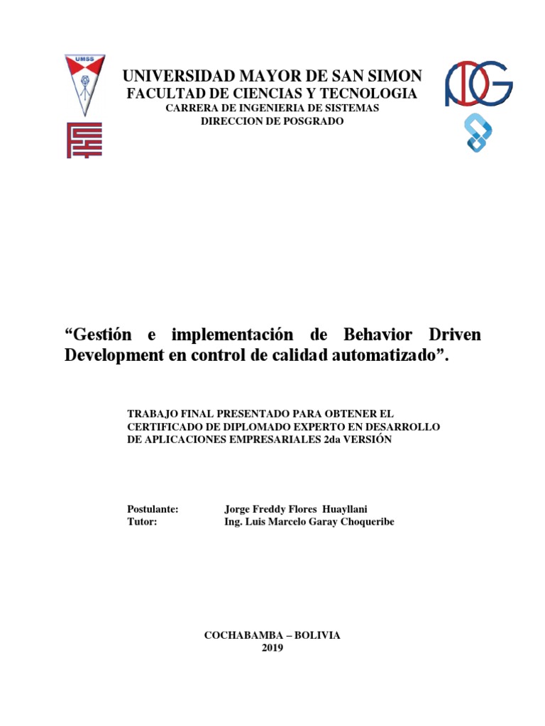 BDD en Calidad Automatizada | PDF | Desarrollo guiado por pruebas ...