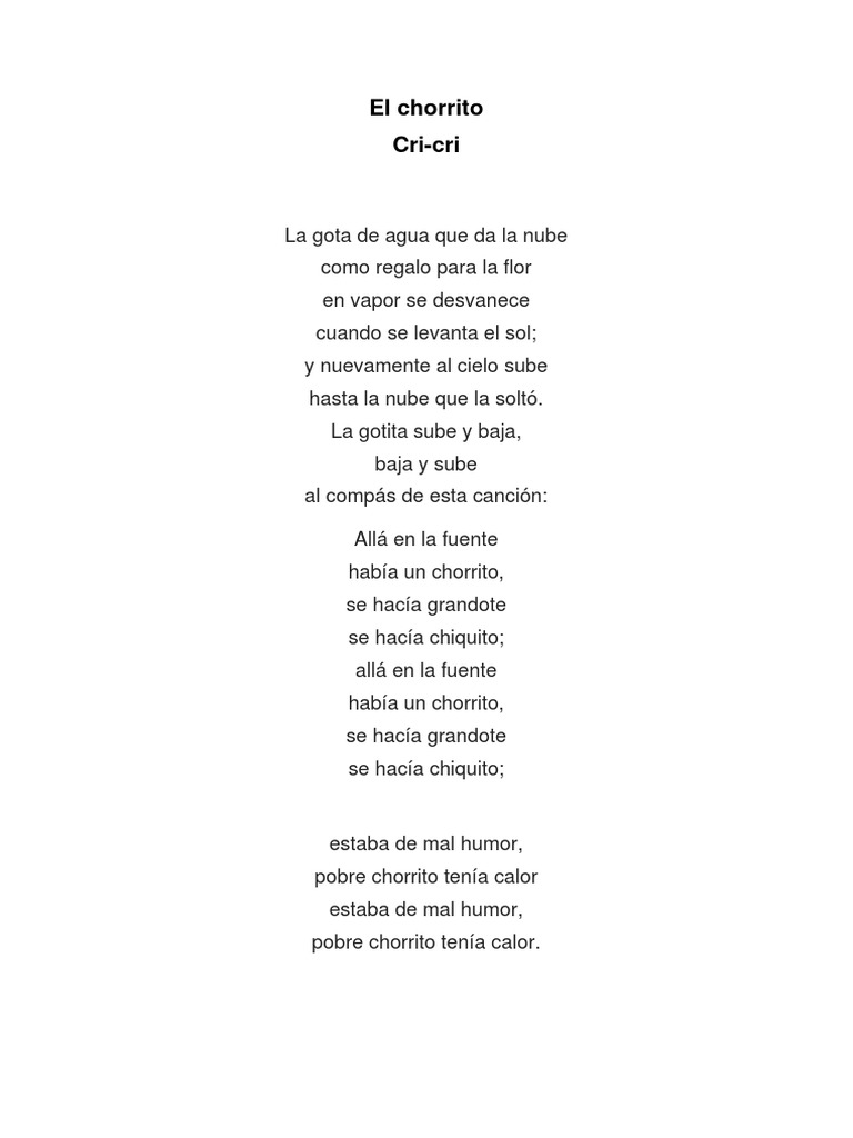 El Chorrito PDF | PDF