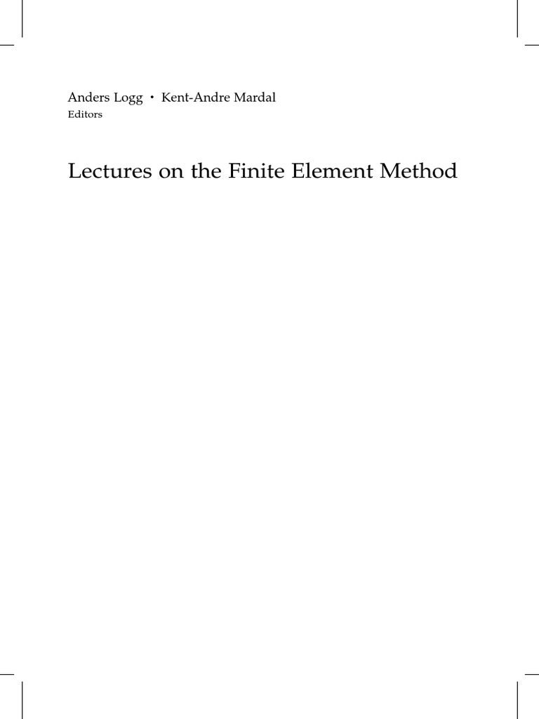 Lectures On Finite Element Method | PDF | Finite Element Method | Banach Space