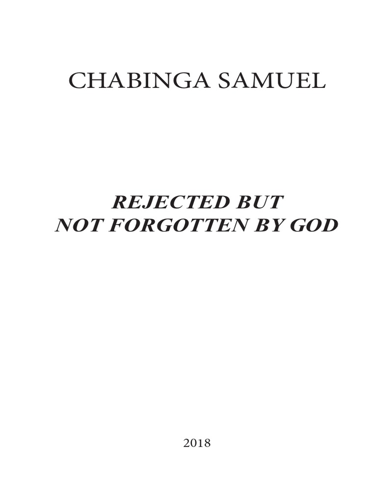 Rejected But Not Forgotten by God | PDF | David | Goliath