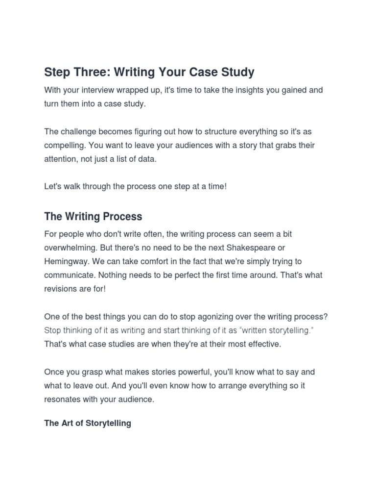 How To Write Case Study | Download Free PDF | Outsourcing | Storytelling