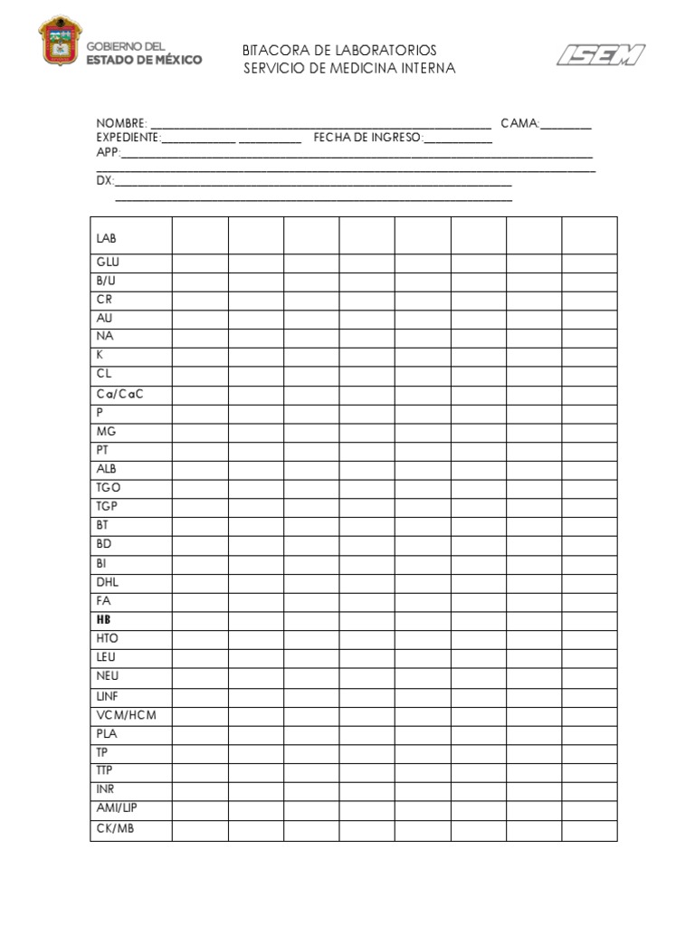 BITACORAS Medicina Interma | PDF