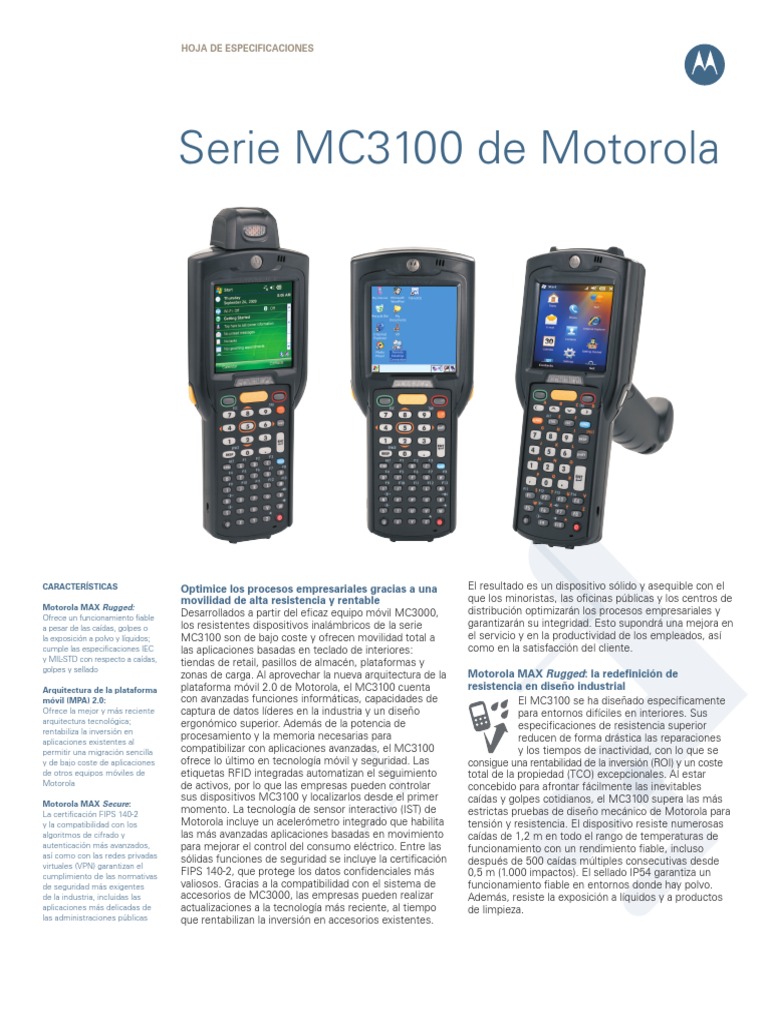Anejo1 MC3100 Espanol | PDF | Motorola | Identificación de frecuencia ...