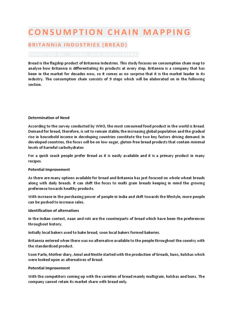 Consumption Chain Mapping: Britannia Industries (Bread) | PDF | Retail ...