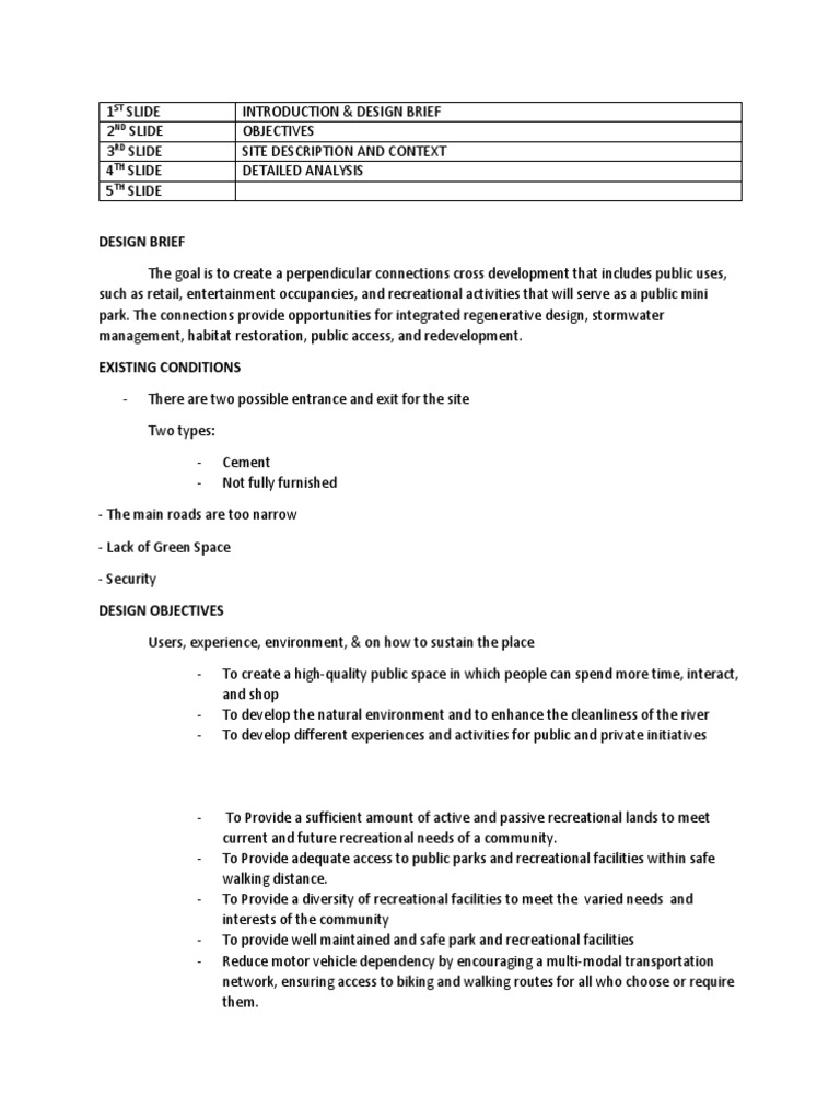 Design Brief: ST ND RD TH TH | PDF