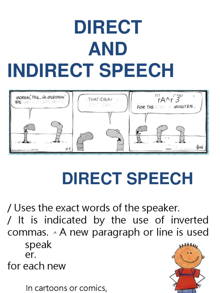 Direct and Indirect Speech | PDF | Verb | Sentence (Linguistics)