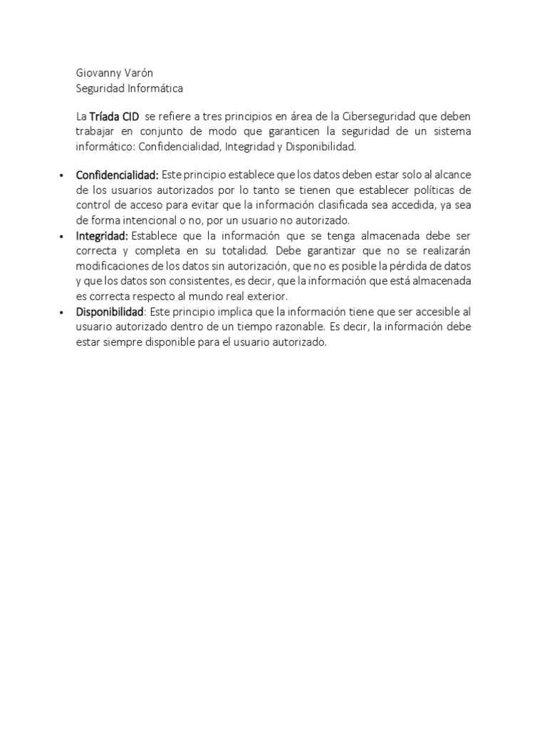 El Triángulo CID | PDF | La seguridad informática | Seguridad