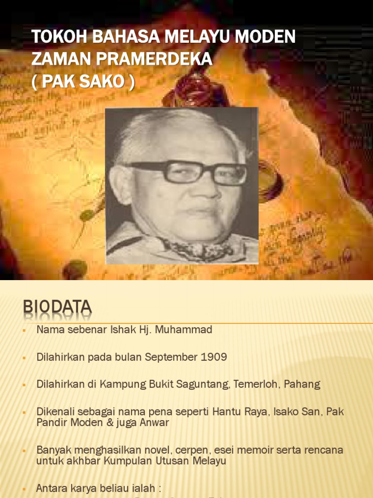 Psp-Tokoh Bahasa Melayu Moden Zaman Pramerdeka | PDF