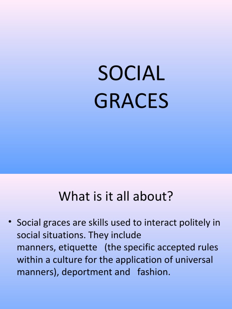 Socialgraces | PDF