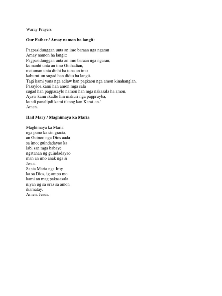 Dokumen - Tips Waray-Prayers | PDF