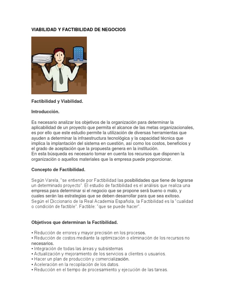 Viabilidad y Factibilidad de Negocios | PDF | Software | Evaluación