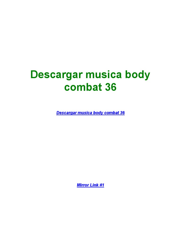 Descargar Musica Body Combat 36 | PDF | Microsoft Windows | Computing
