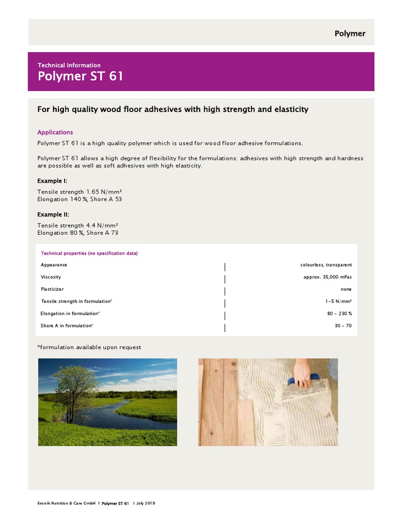 Polymer ST 61 - 0719 - EN - OI - AS PDF | Download Free PDF | Polymers ...