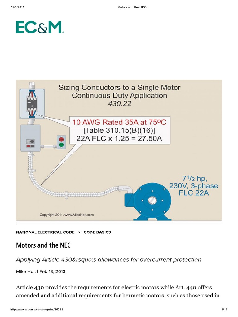 Motors and The NEC | PDF
