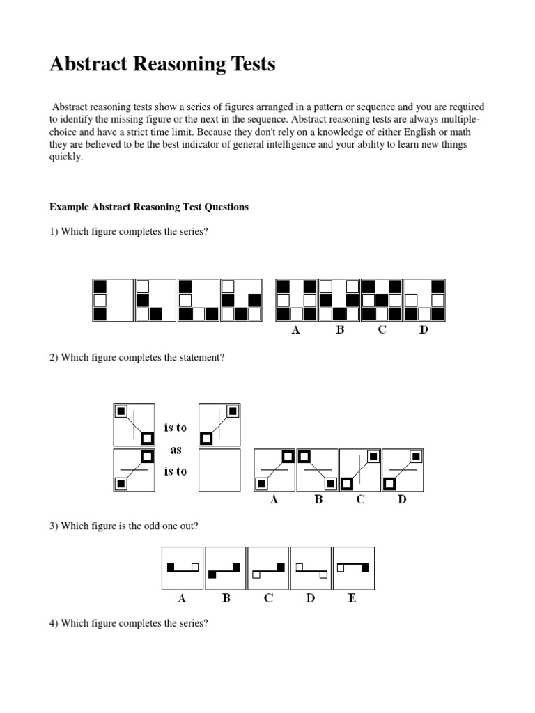 Abstract Reasoning | PDF | Abstraction | Reason