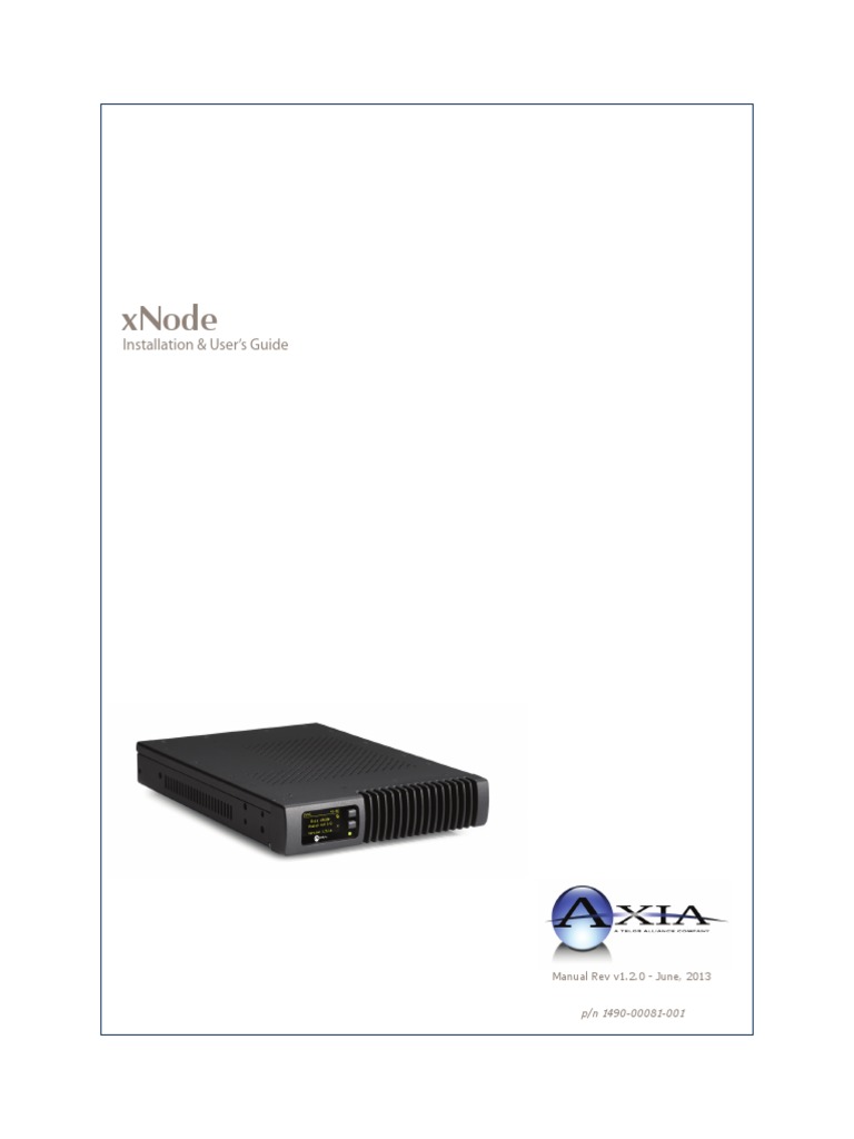 Axia Node | PDF | Ip Address | Network Switch