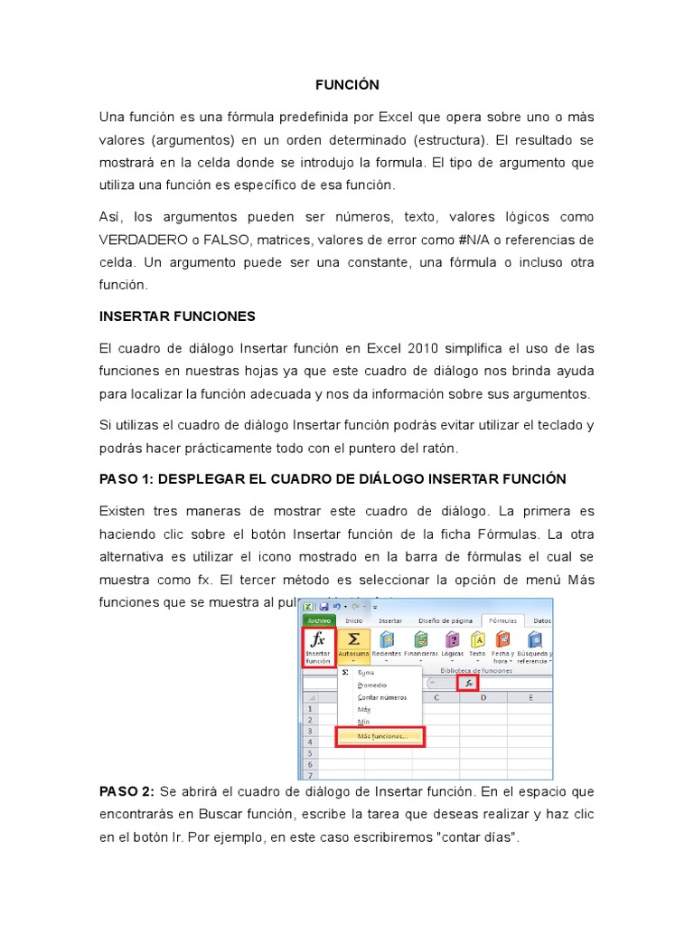 FUNCIÓN | PDF | Point and Click | Microsoft Excel