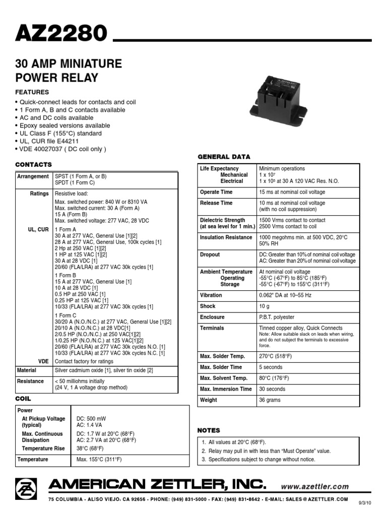 AZ2280 | PDF | Alternating Current | Relay