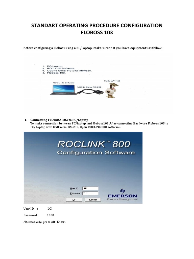 Procedure FloBoss Rev1 | PDF | Laptop | Input/Output