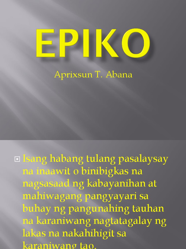 Epiko 8 | PDF