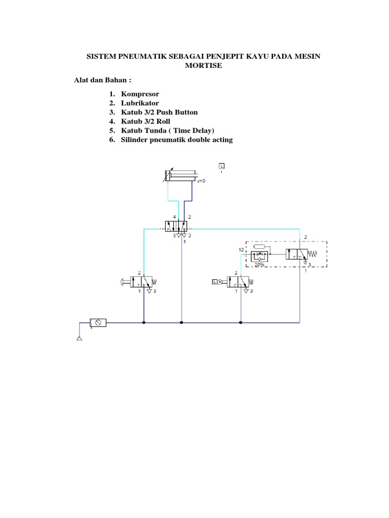 Sistem Pneumatik Sebagai Penjepit Kayu Pada Mesin Mortise | PDF