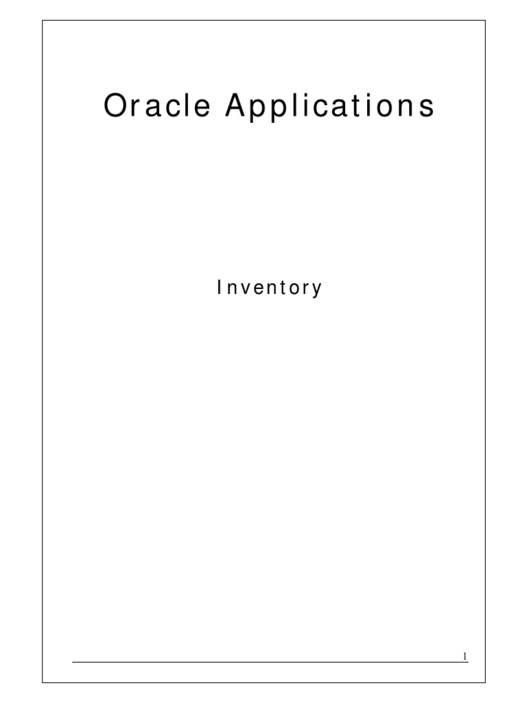 Oracle Applications Inventory Pdf Financial Transaction Inventory