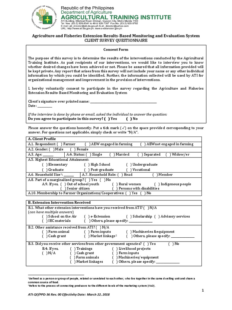 AFE RBME Questionnaire QF PPD 36 Rev 00 Effectivity Date March 22 2018 ...